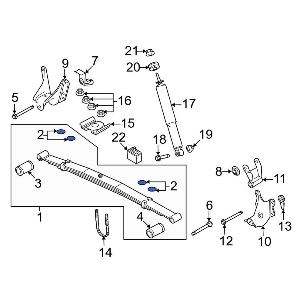 Ford OE 2C3Z5586AA - Leaf Spring Spacer
