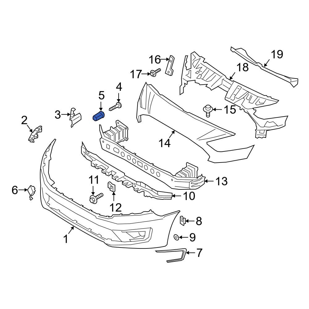 Ford OE W700895S300 - Bumper Cover Spacer Panel Nut
