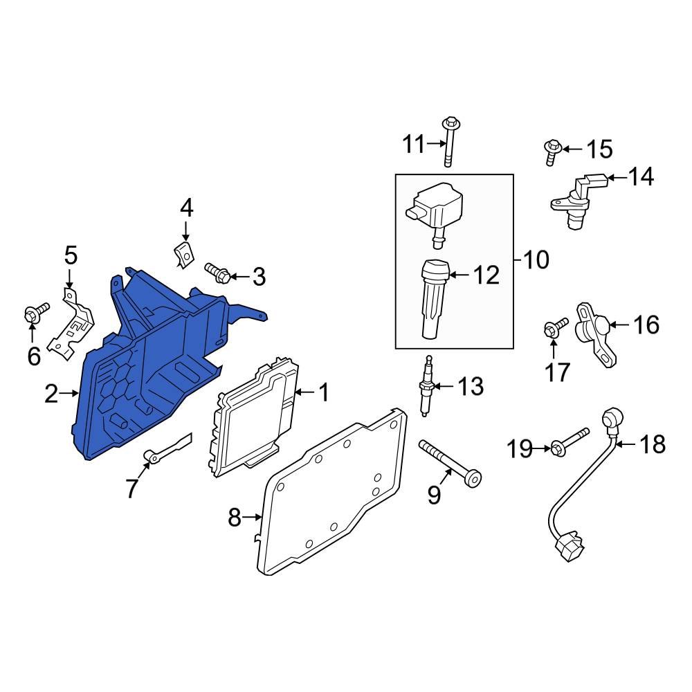 Ford OE KV6Z12A659B - Engine Control Module (ECM) Bracket
