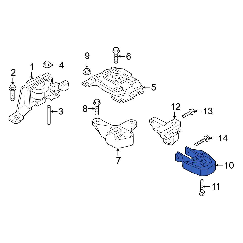 Ford OE BV6Z6068A - Automatic Transmission Mount