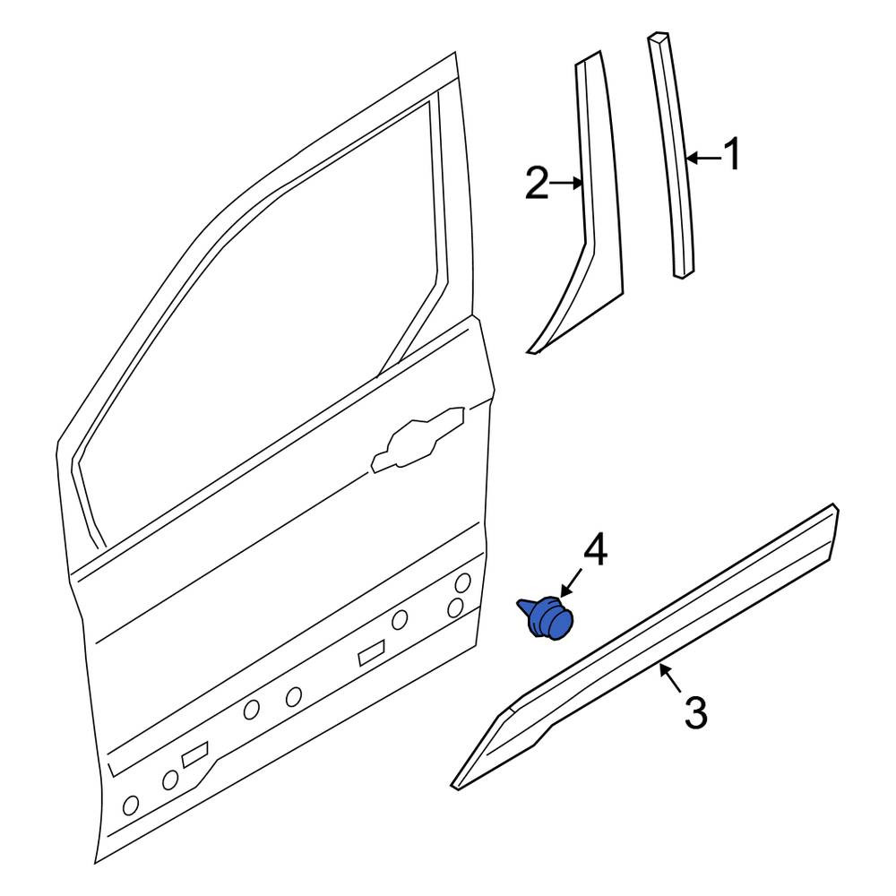 Ford OE W714231S300 - Rear Bumper Extension Cap Clip