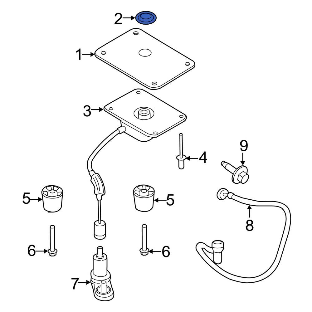 Ford OE W709643S300 - Spare Tire Carrier Spacer
