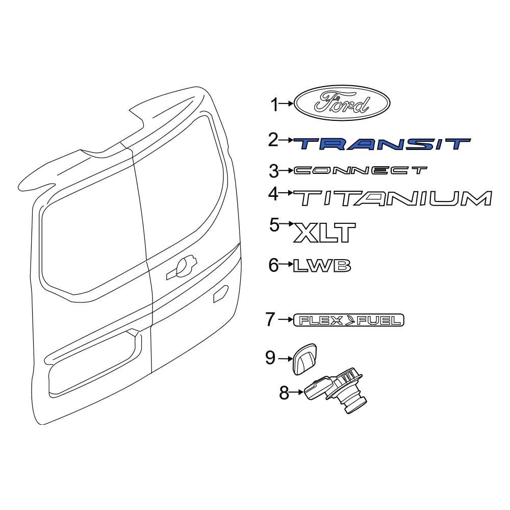 Ford OE BK2Z6142528C - Rear Hatch Emblem