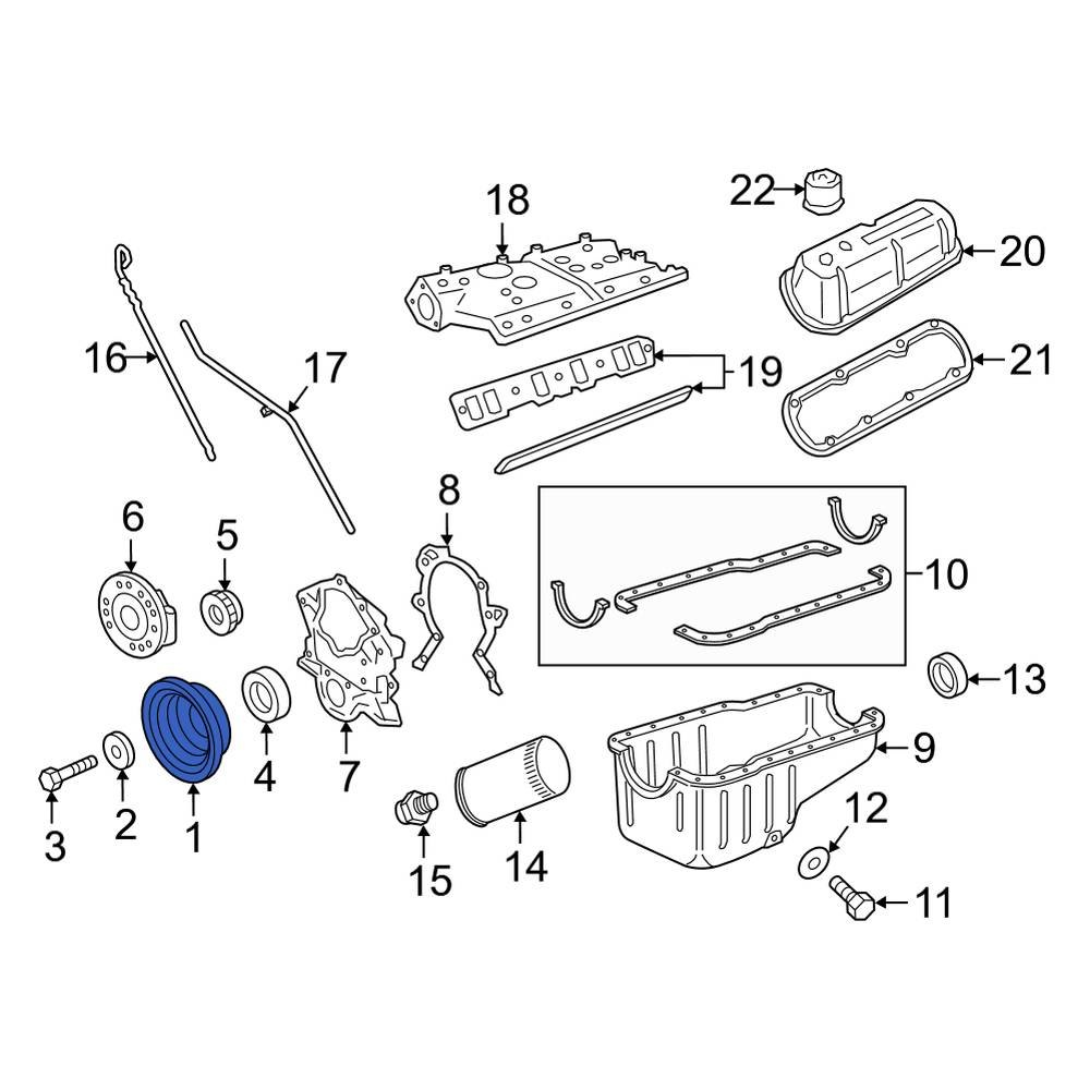 Ford OE F2UZ6312A - Engine Crankshaft Pulley