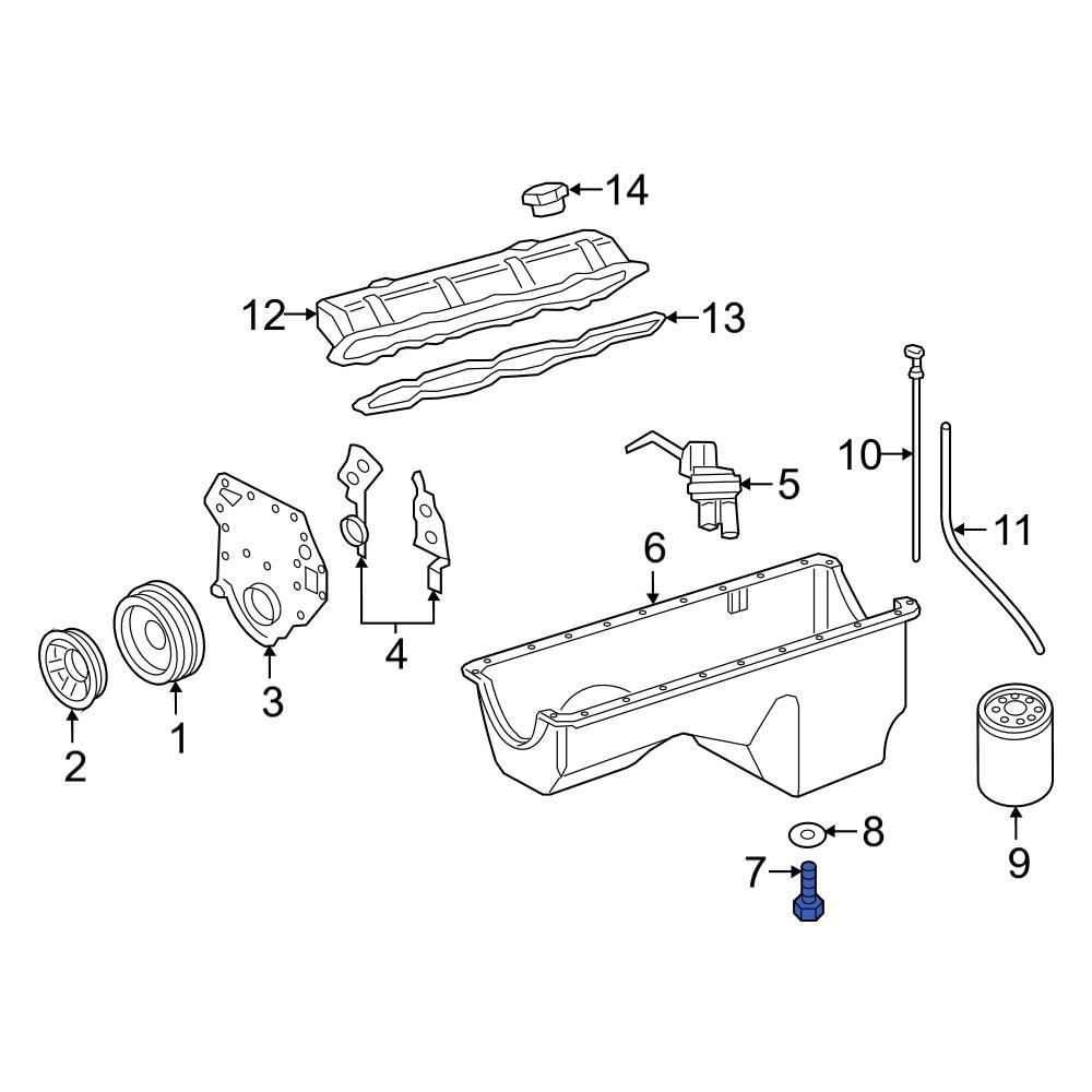 Ford OE F6TZ6730AA - Engine Oil Drain Plug