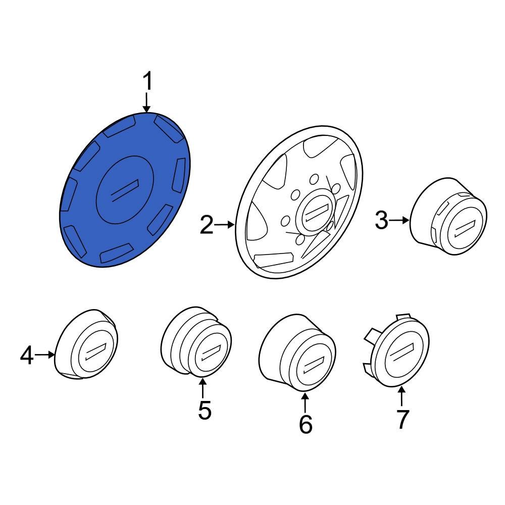 Ford OE F8UZ1130AA - Wheel Cover