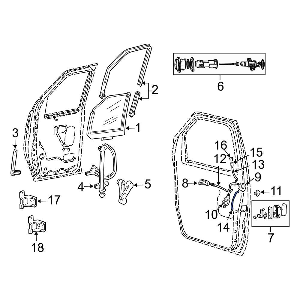 Ford OE F2UZ1522135A - Front Left Door Lock Operating Rod