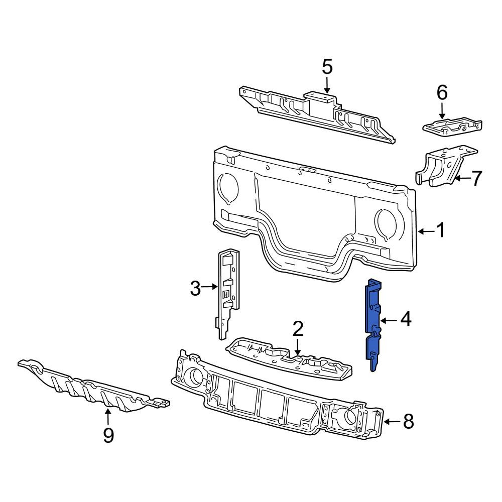 Ford OE F4UZ8311A - Front Left Radiator Support Air Deflector