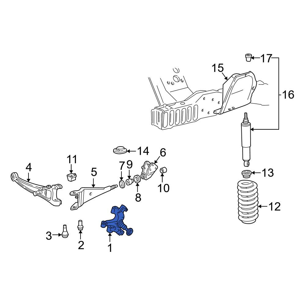 Ford OE 9C2Z3105D - Front Right Steering Knuckle