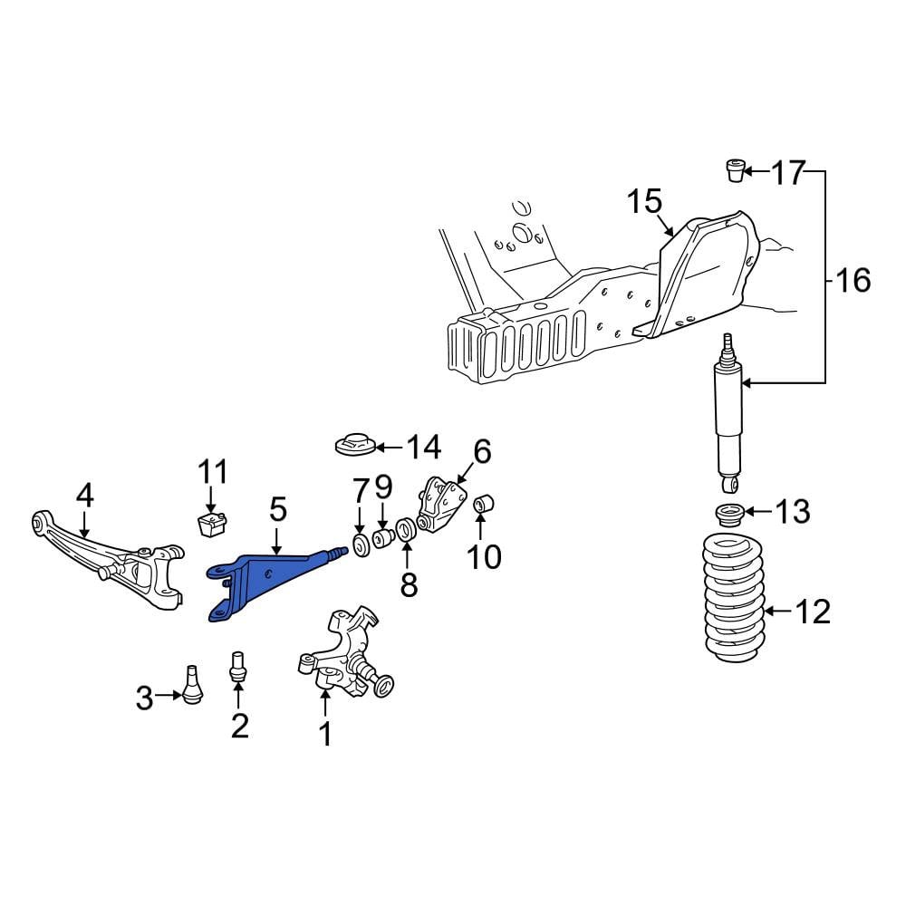 Ford OE XC2Z3A360BA - Front Left Radius Arm