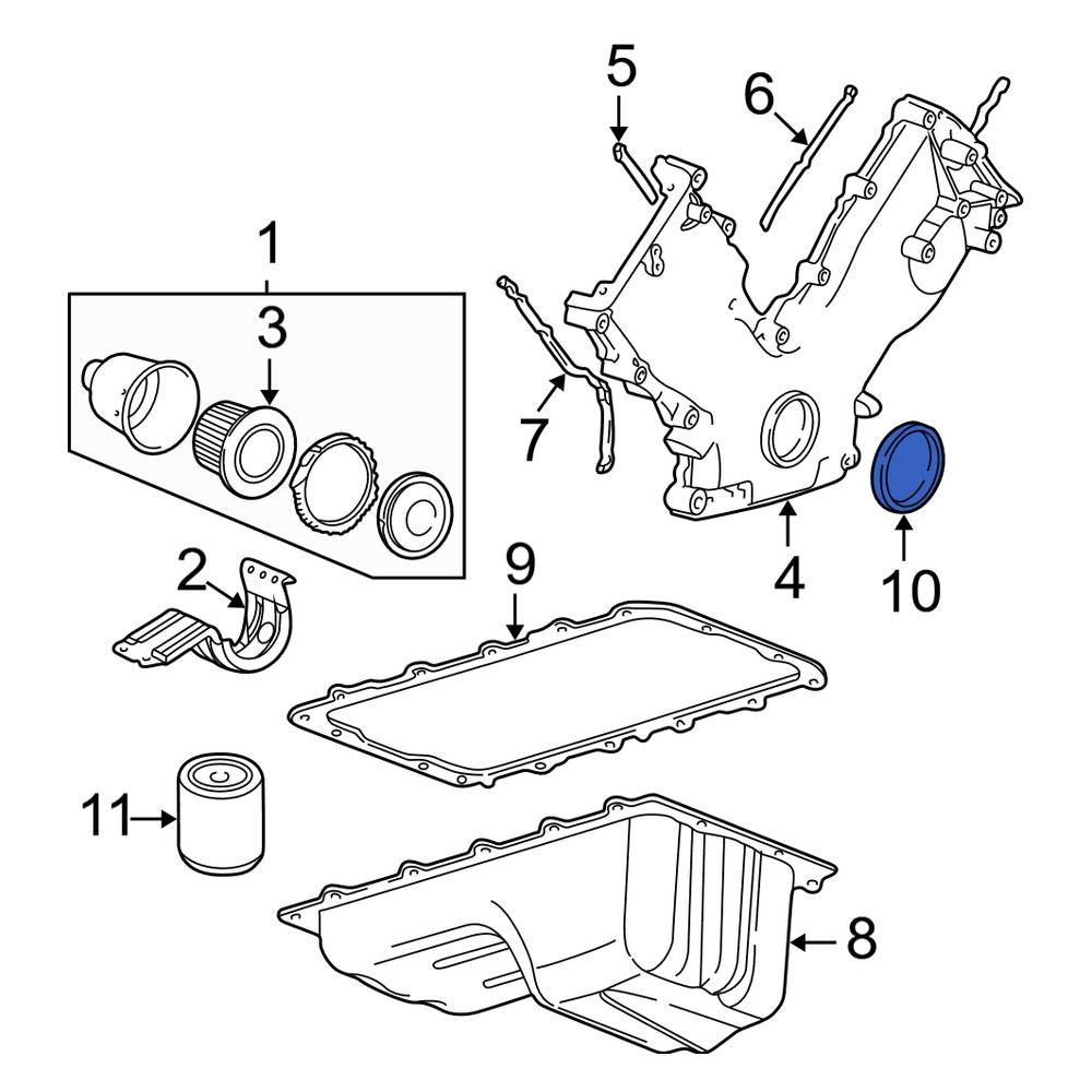 Ford OE F65Z6310A - Rear Engine Crankshaft Seal