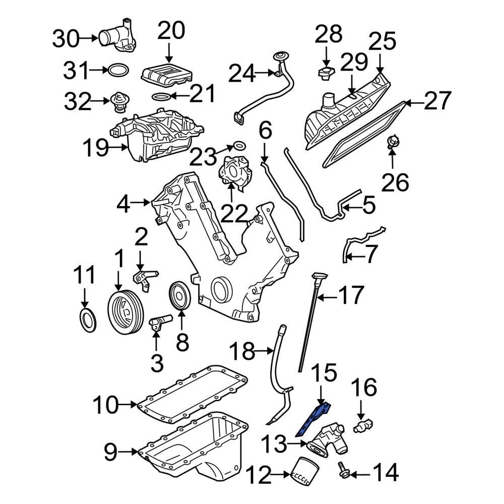 Ford OE F65Z6840B - Engine Oil Filter Adapter Gasket
