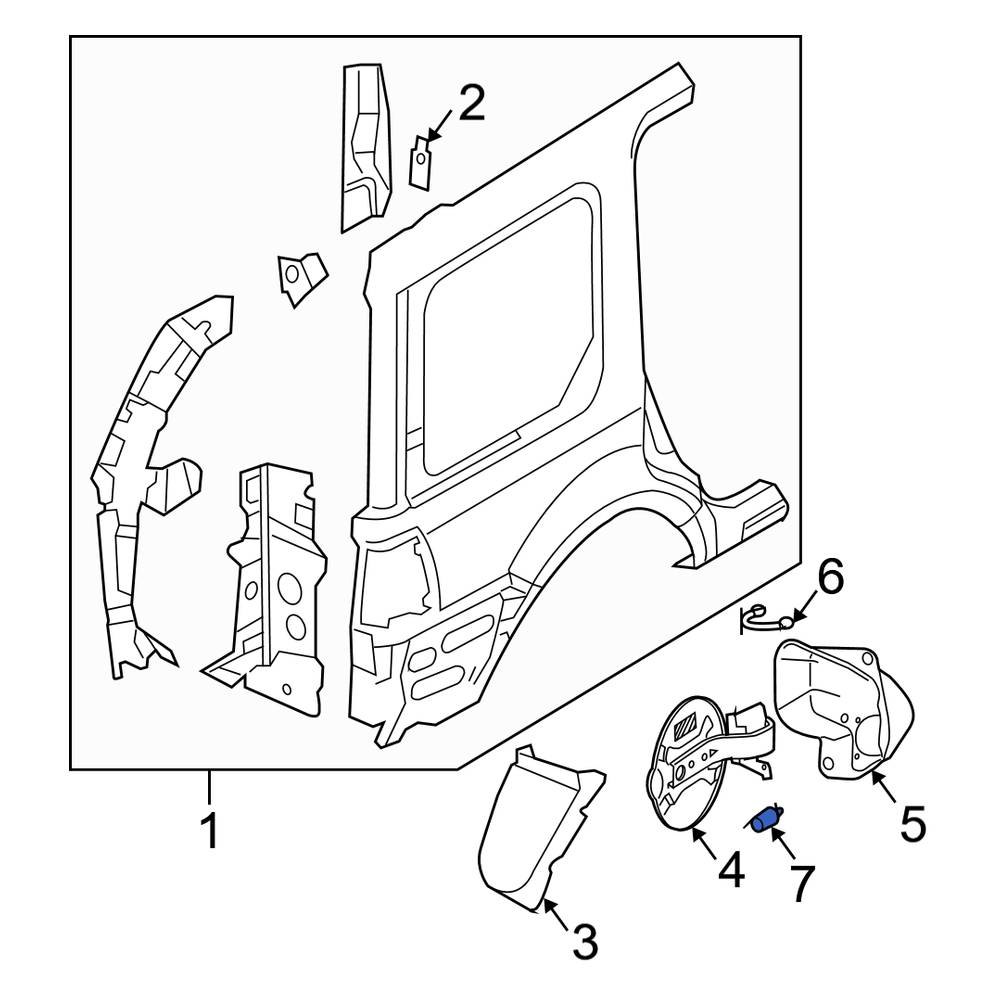 Ford OE W708757S300 - Fuel Door Bumper