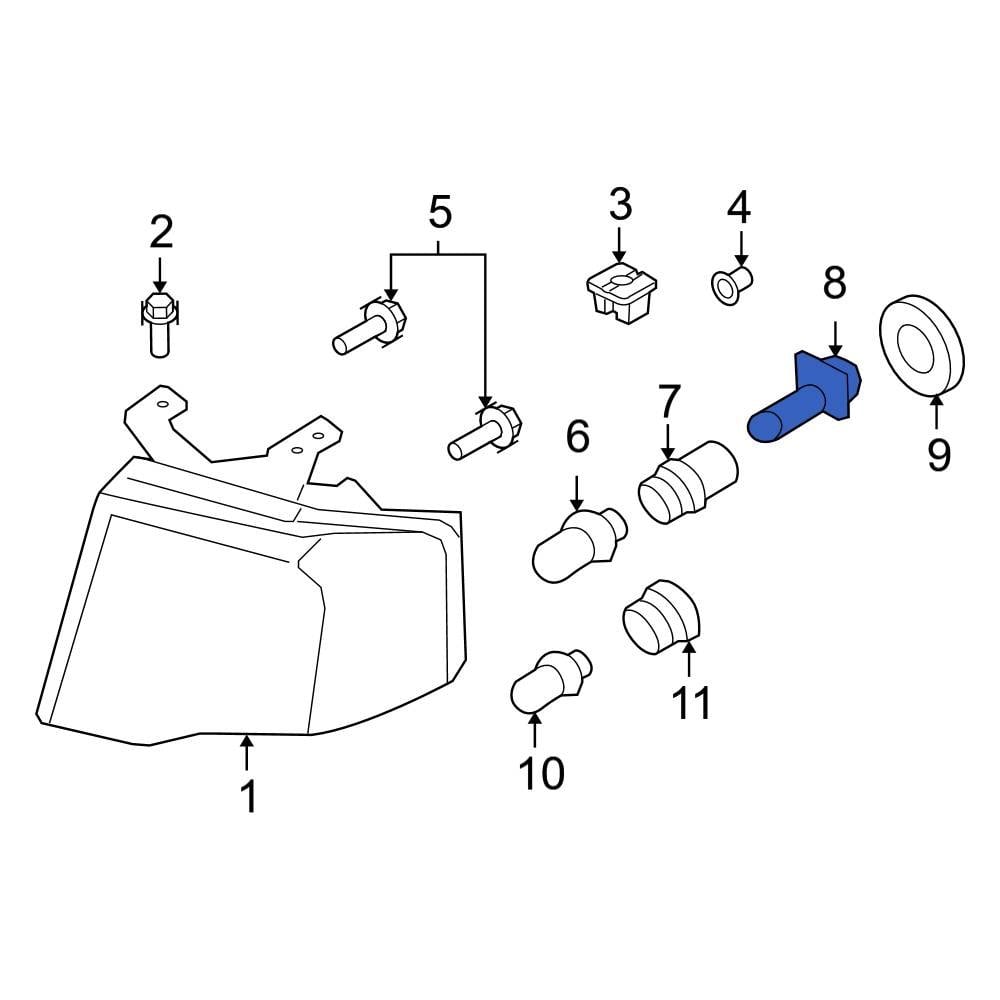 Ford OE 5C3Z13N021AA - Front Headlight Bulb
