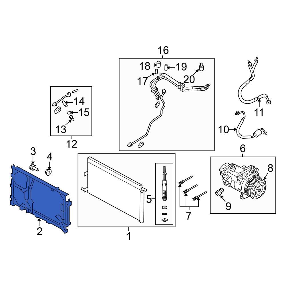 Ford OE AL3Z19702A - A/C Condenser Mount