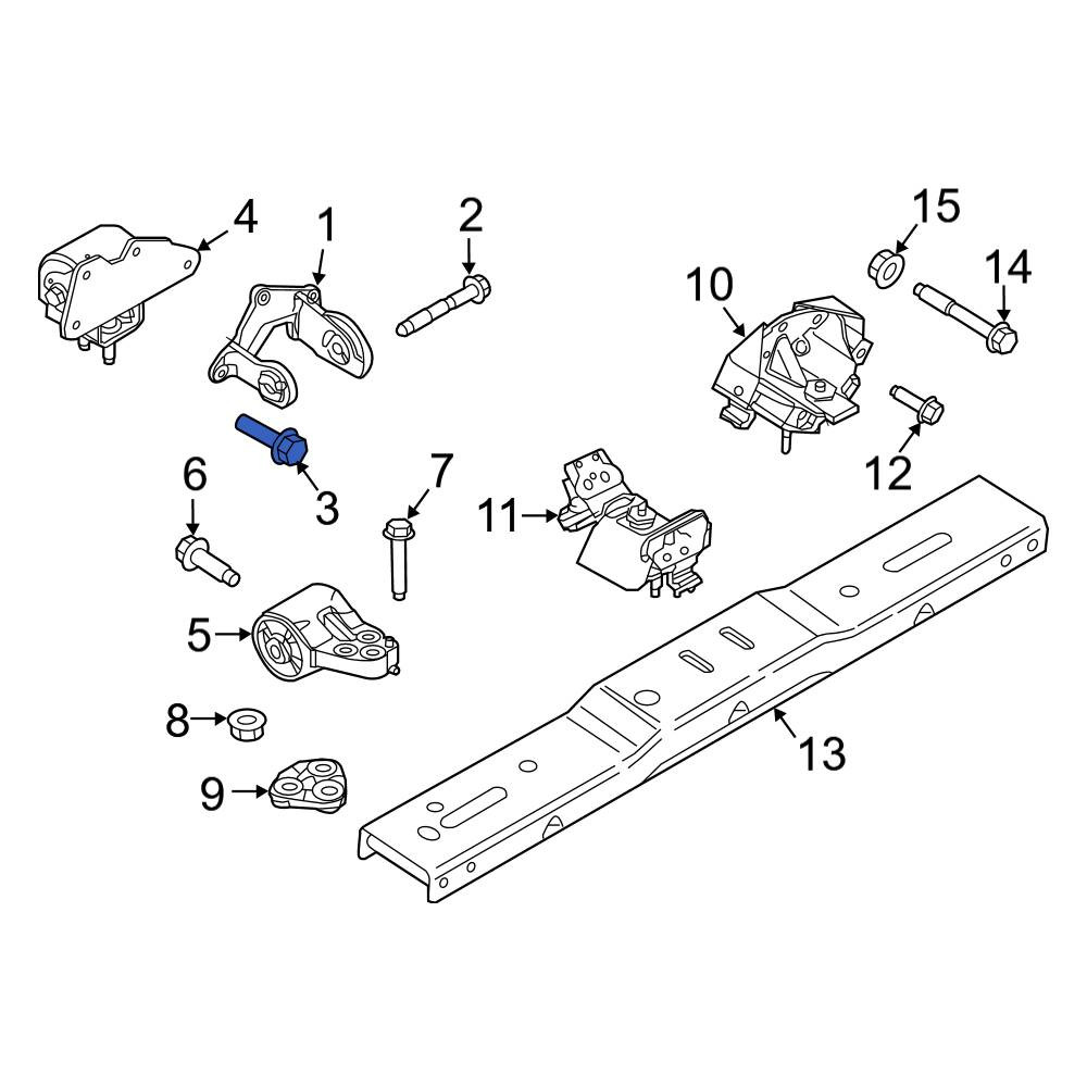 Ford OE W714735S900 - Right Engine Mount Bolt