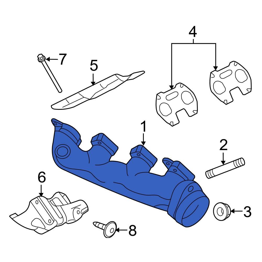 Ford OE 7L1Z9431A - Left Exhaust Manifold