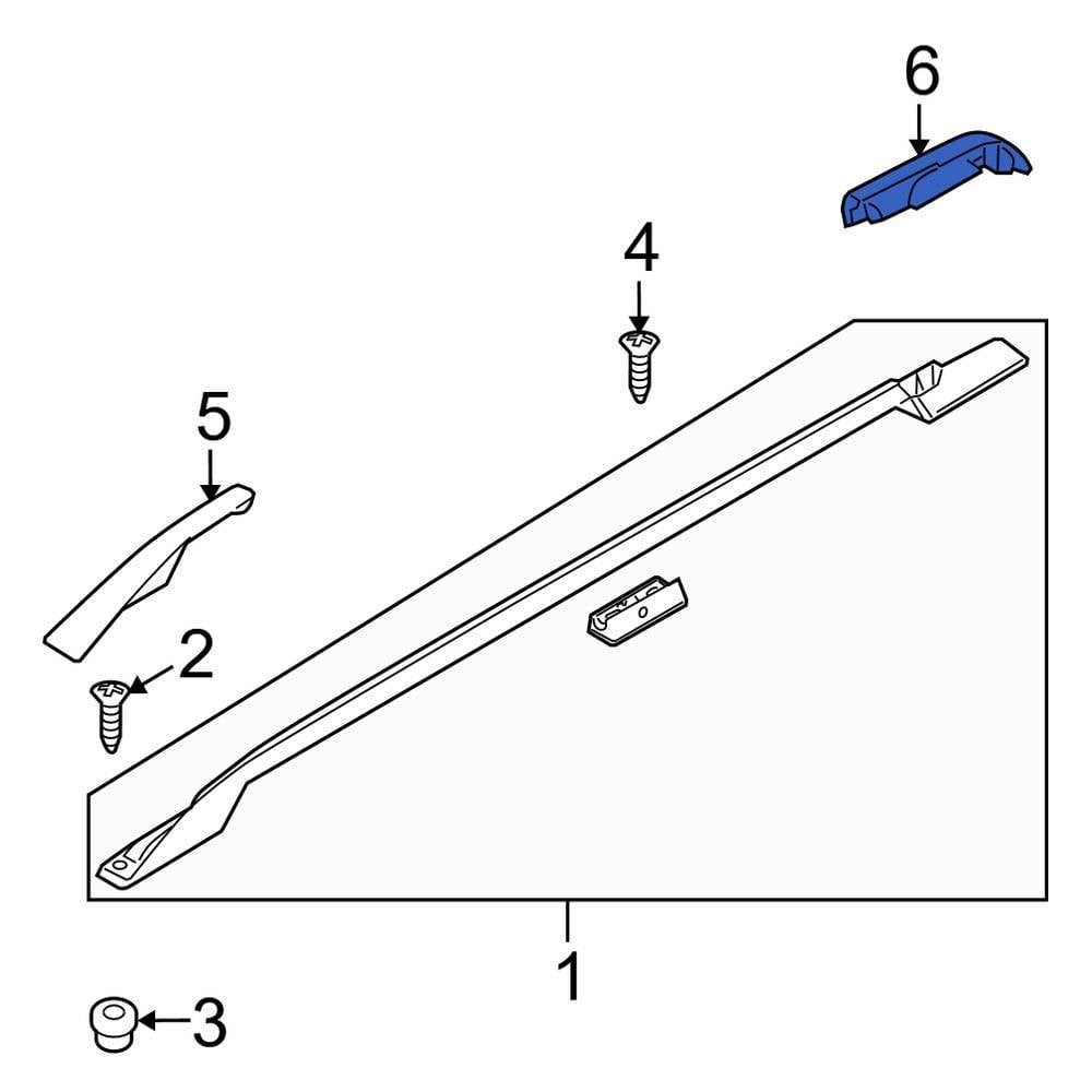 Ford OE 7L1Z7855183AA - Rear Left Roof Rack Cover