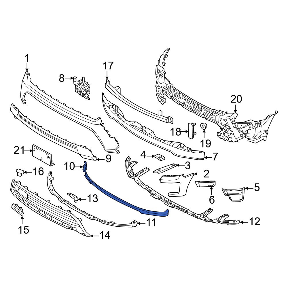 Ford OE NL1Z8419BAPTM - Front Lower Bumper Cover