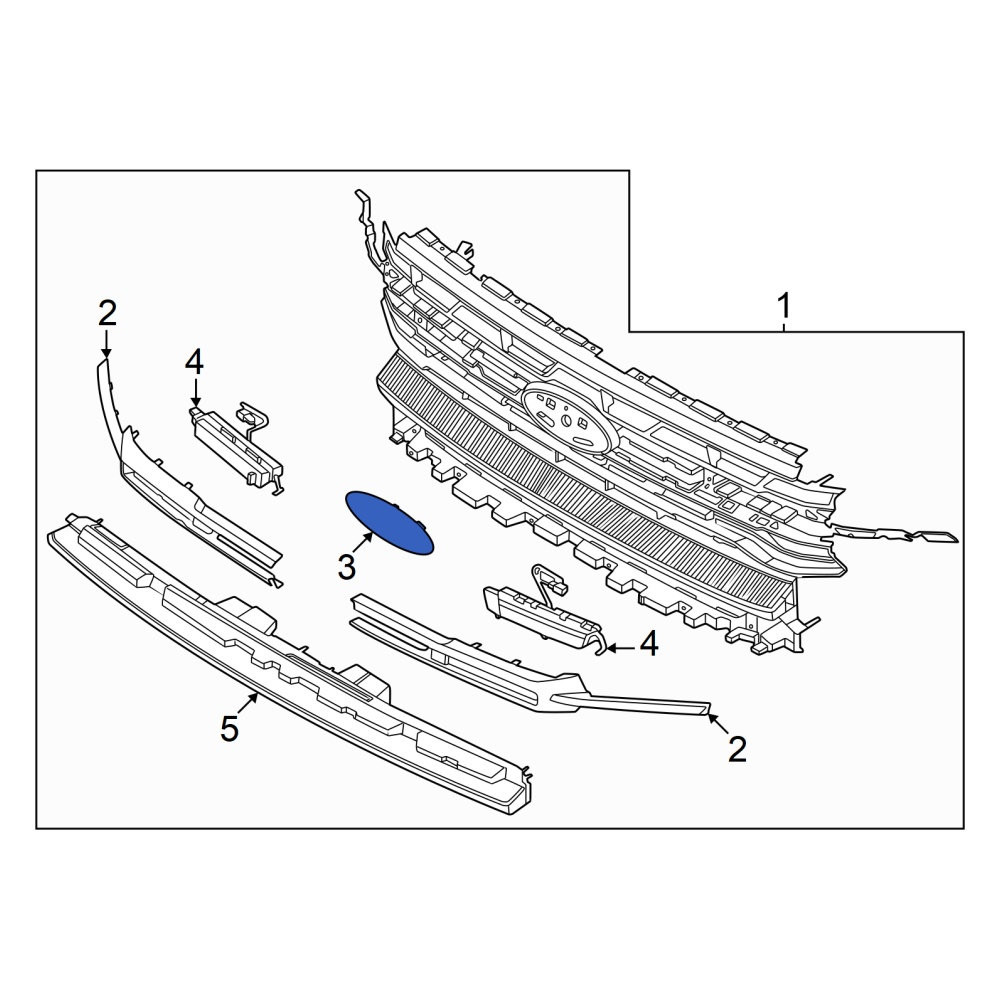 Ford OE RU5Z8213G - Front Grille Emblem