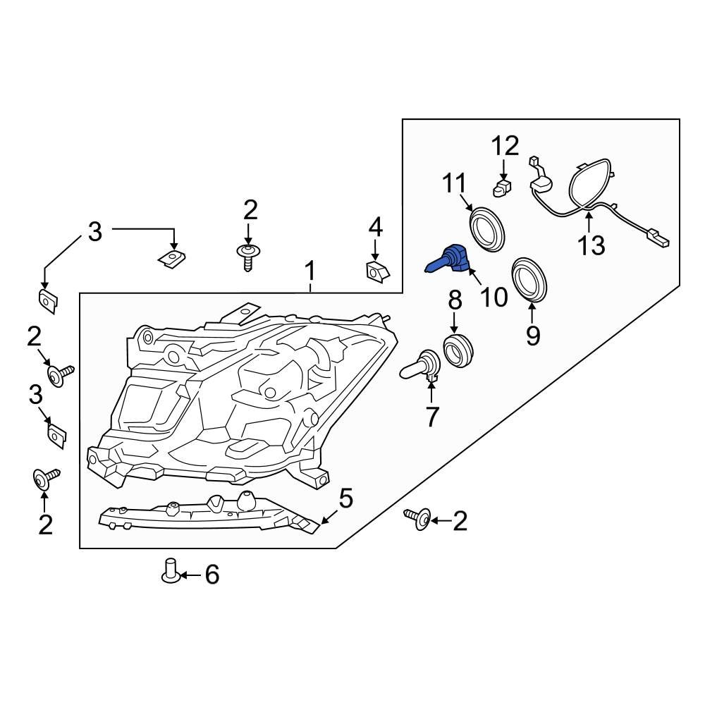 Ford OE DB5Z13N021B - Front Headlight Bulb