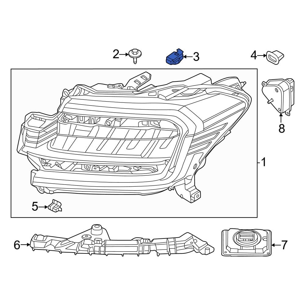 Ford OE W705557S439 - Headlight Mounting Nut