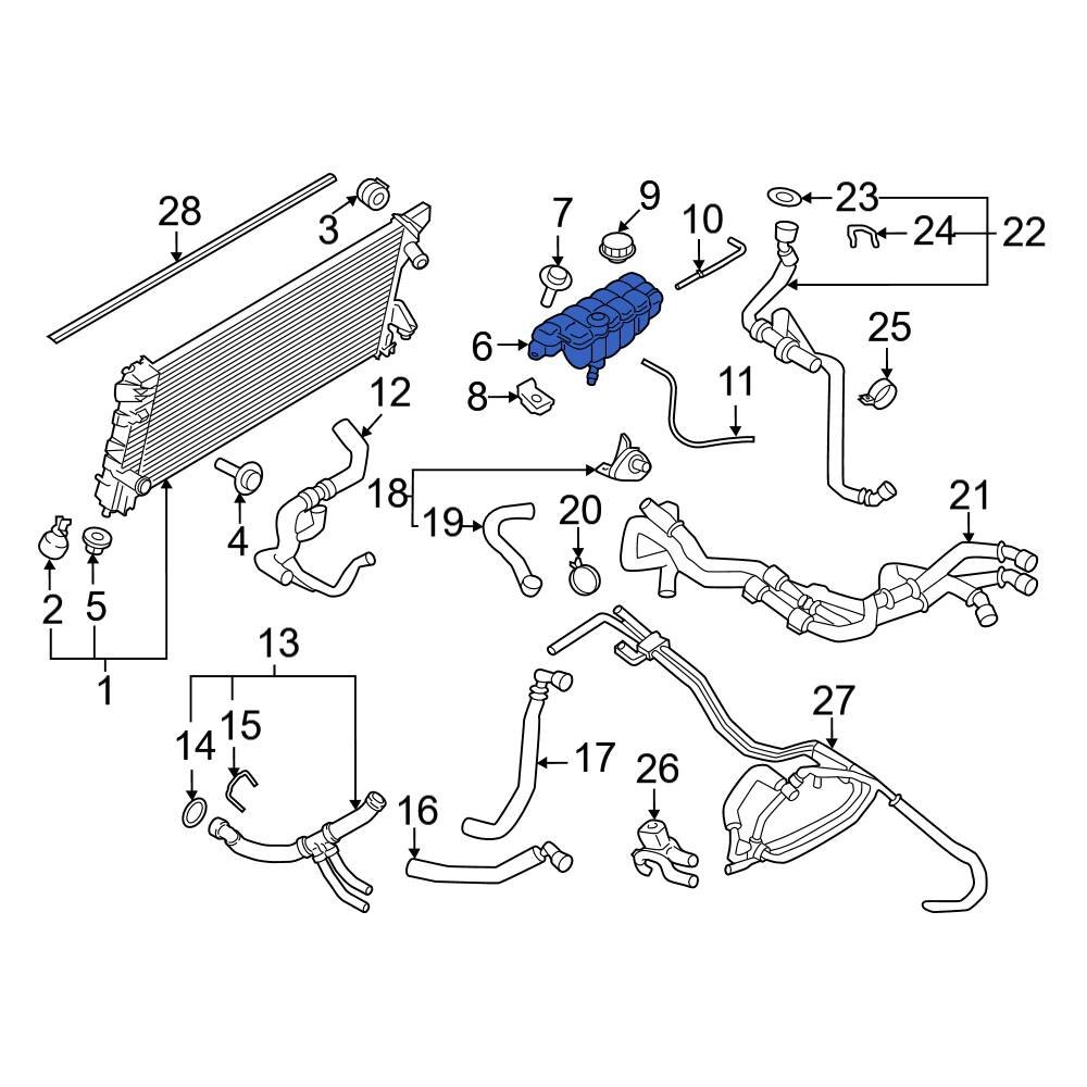 Ford OE FL3Z8A080A - Engine Coolant Reservoir