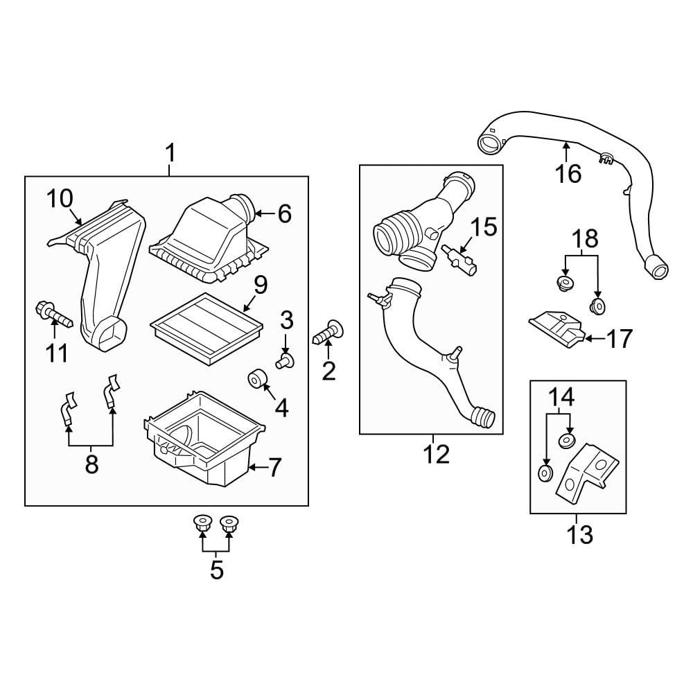 Ford OE JL3Z9600B - Air Filter and Housing Assembly