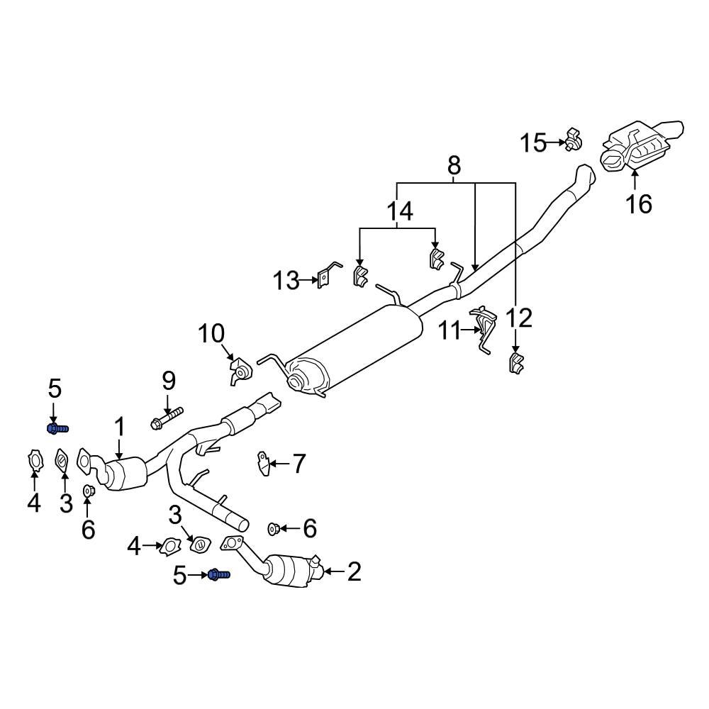 Ford OE W716667S900 - Catalytic Converter Stud