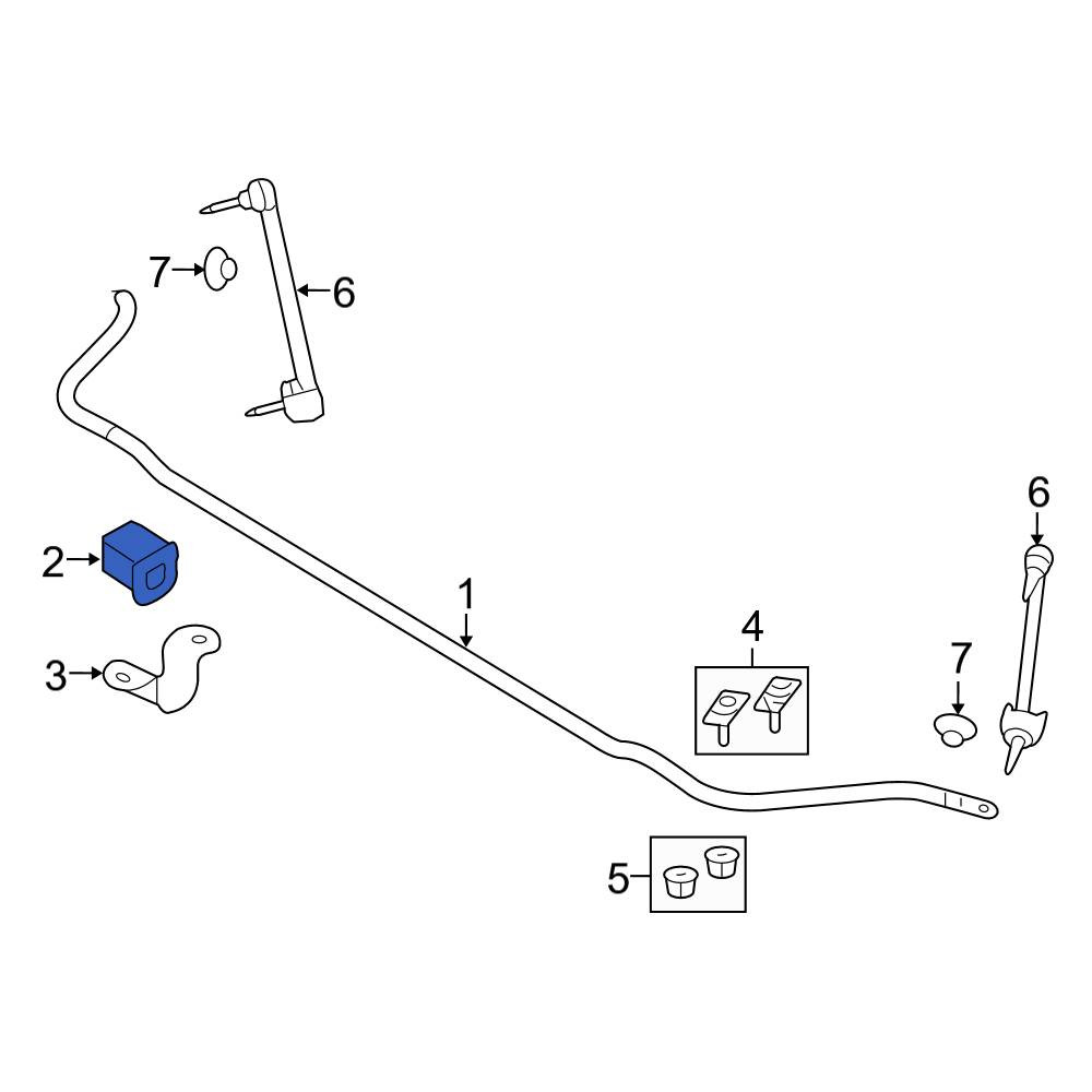 Ford OE 7L1Z5484C - Front Suspension Stabilizer Bar Bushing