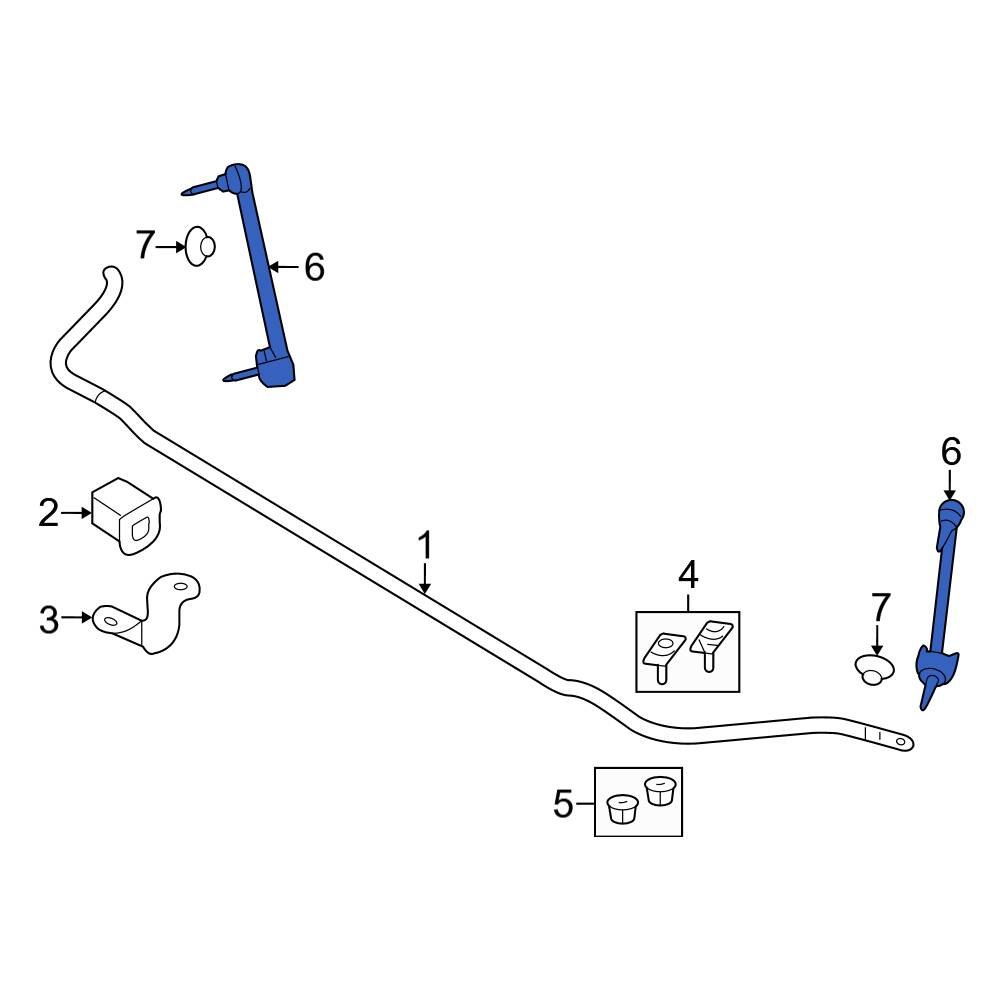 Ford OE 7L1Z5K484AB - Rear Suspension Stabilizer Bar Link