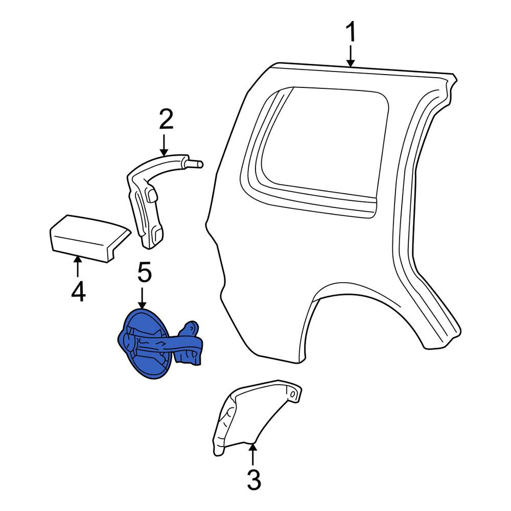 Ford OE 9L1Z99405A26A - Rear Fuel Filler Door