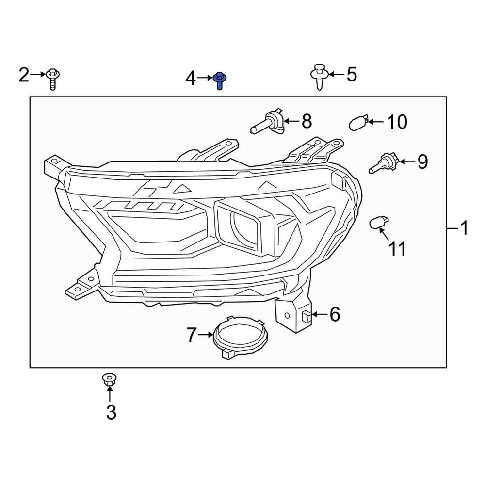 Ford OE W702928S450 - Headlight Mounting Bolt
