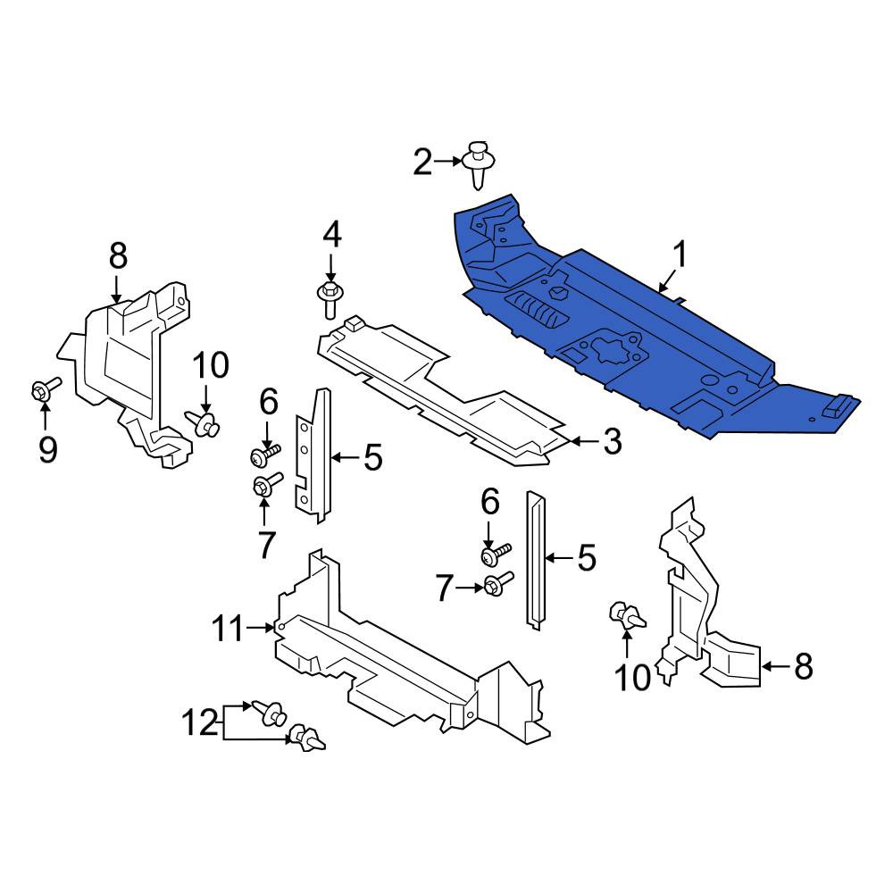 Ford OE KB3Z8C291C - Front Radiator Support Access Cover