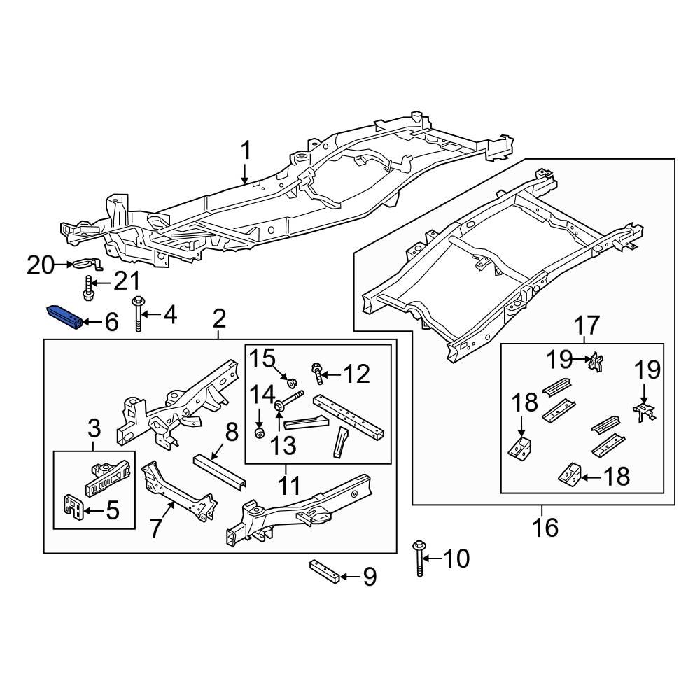 Ford OE HB3Z5F078A - Right Frame Rail Bracket