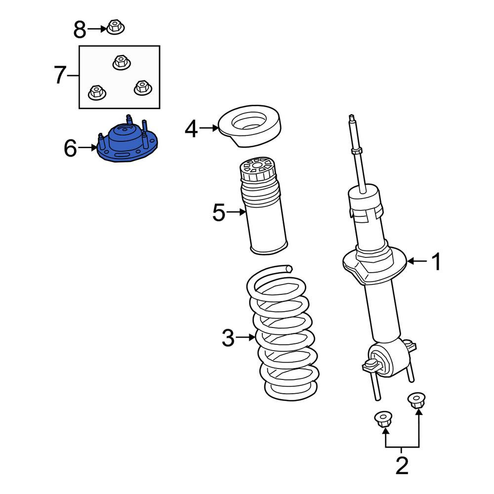 Ford OE JB3Z18A099G - Front Suspension Strut Mount