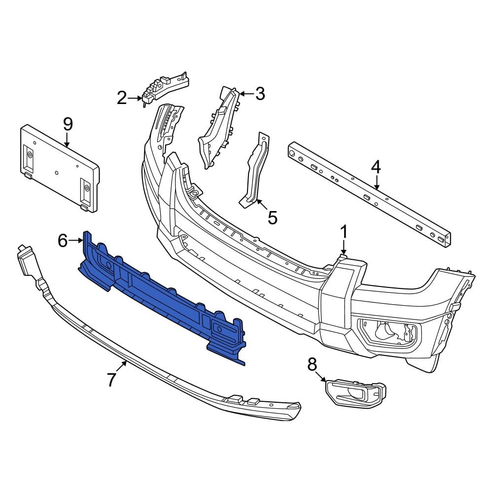 Ford OE N1WZ17K945AA - Front Lower Grille