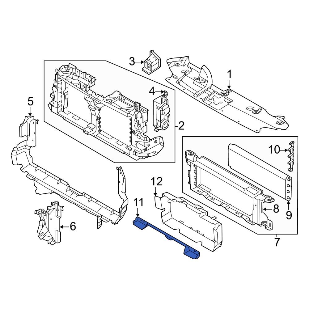 Ford OE N1WZ8327Q - Front Center Radiator Support Air Deflector
