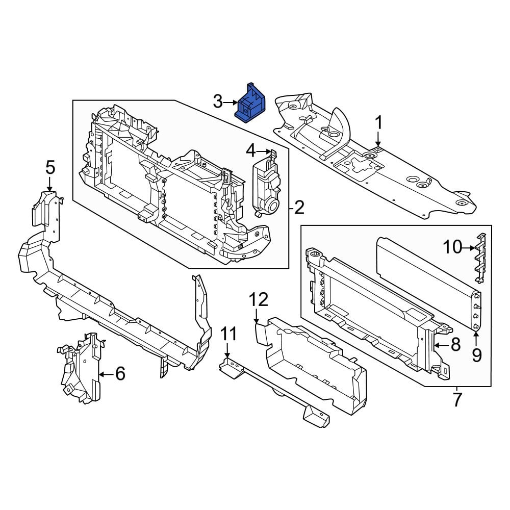 Ford OE N1WZ8478C - Upper Radiator Shutter Bracket