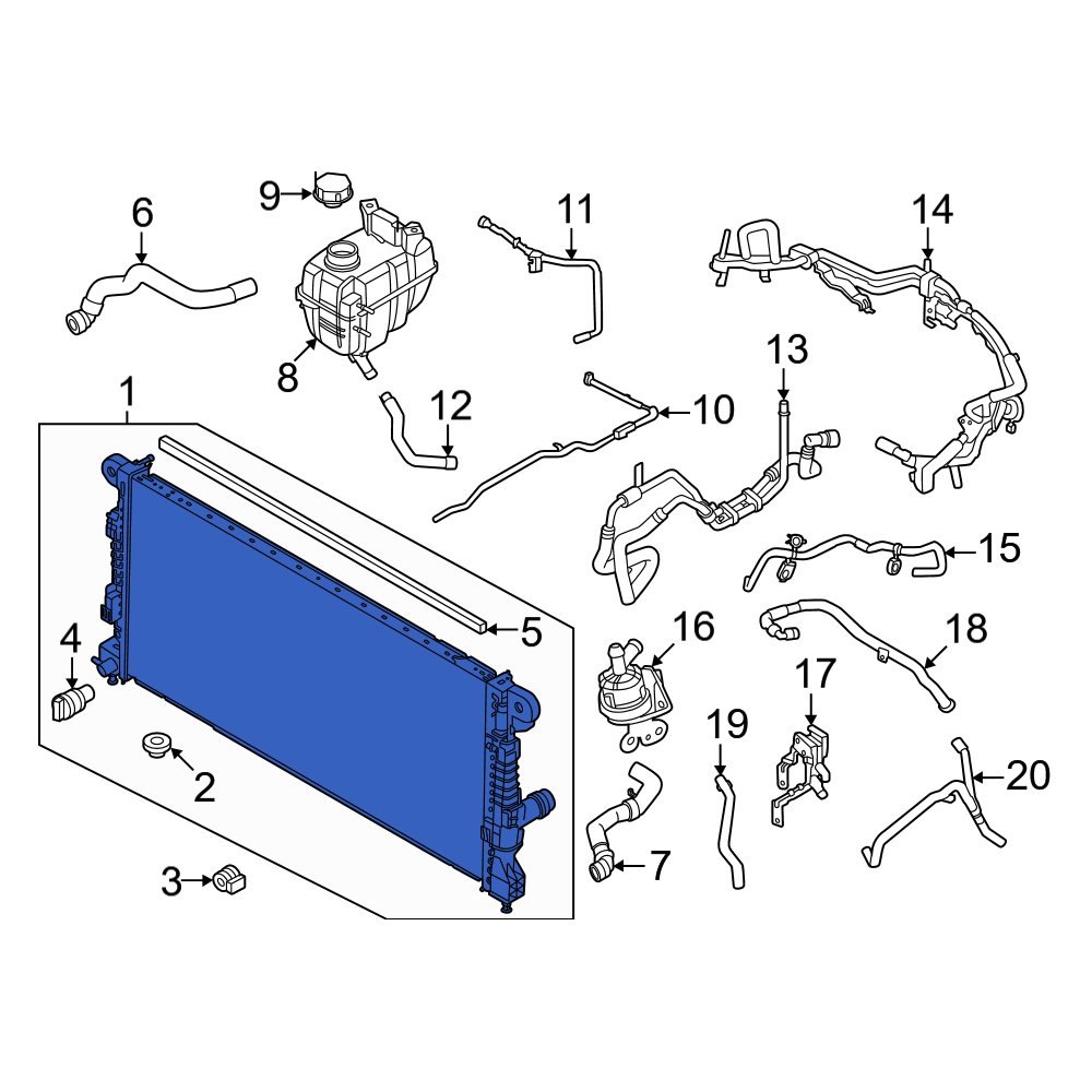 Ford OE MB3Z8005A - Radiator