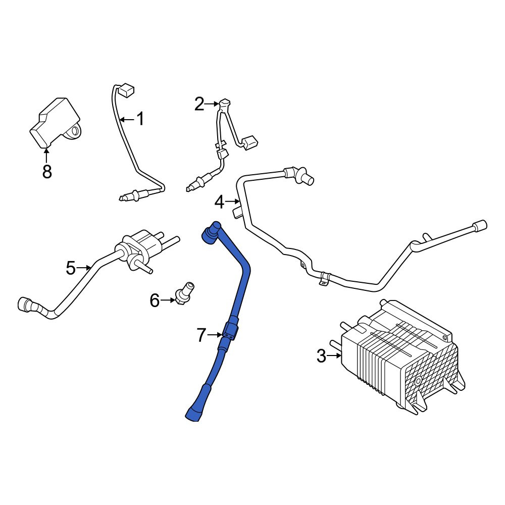 Ford OE PB2Z6758A - Left PCV Valve Hose