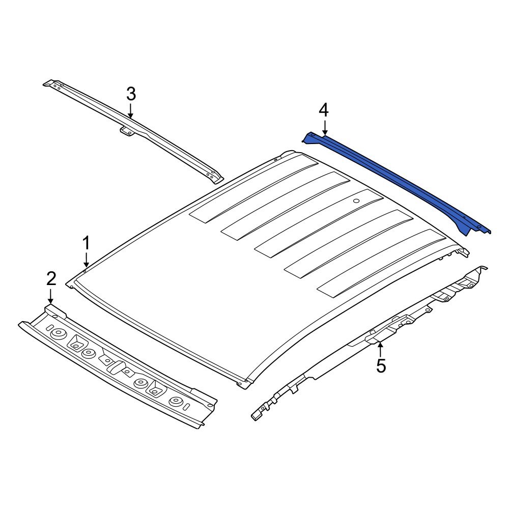 Ford OE N1WZ2650222D - Rear Roof Header Panel