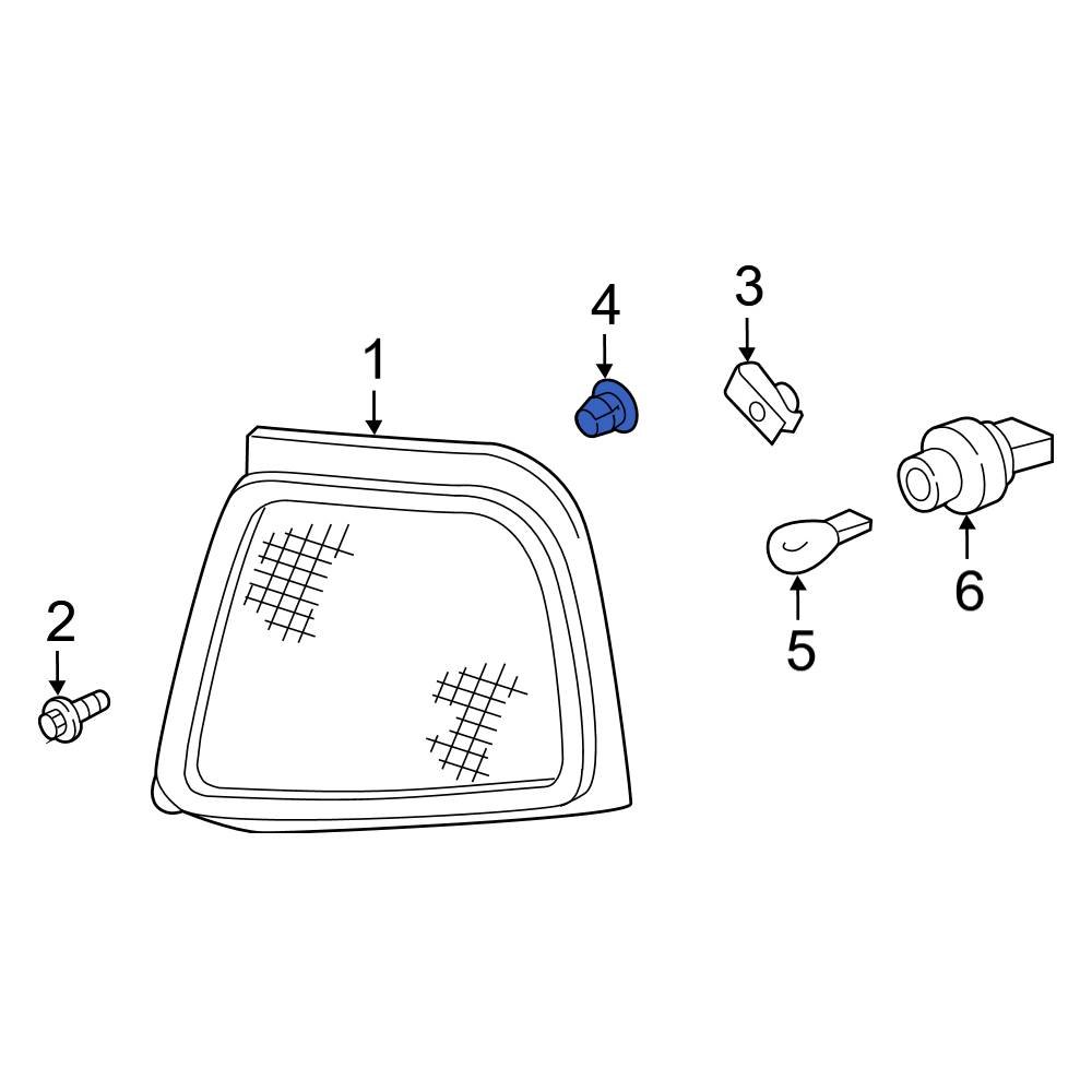 Ford OE N811169S - Side Marker Light Grommet
