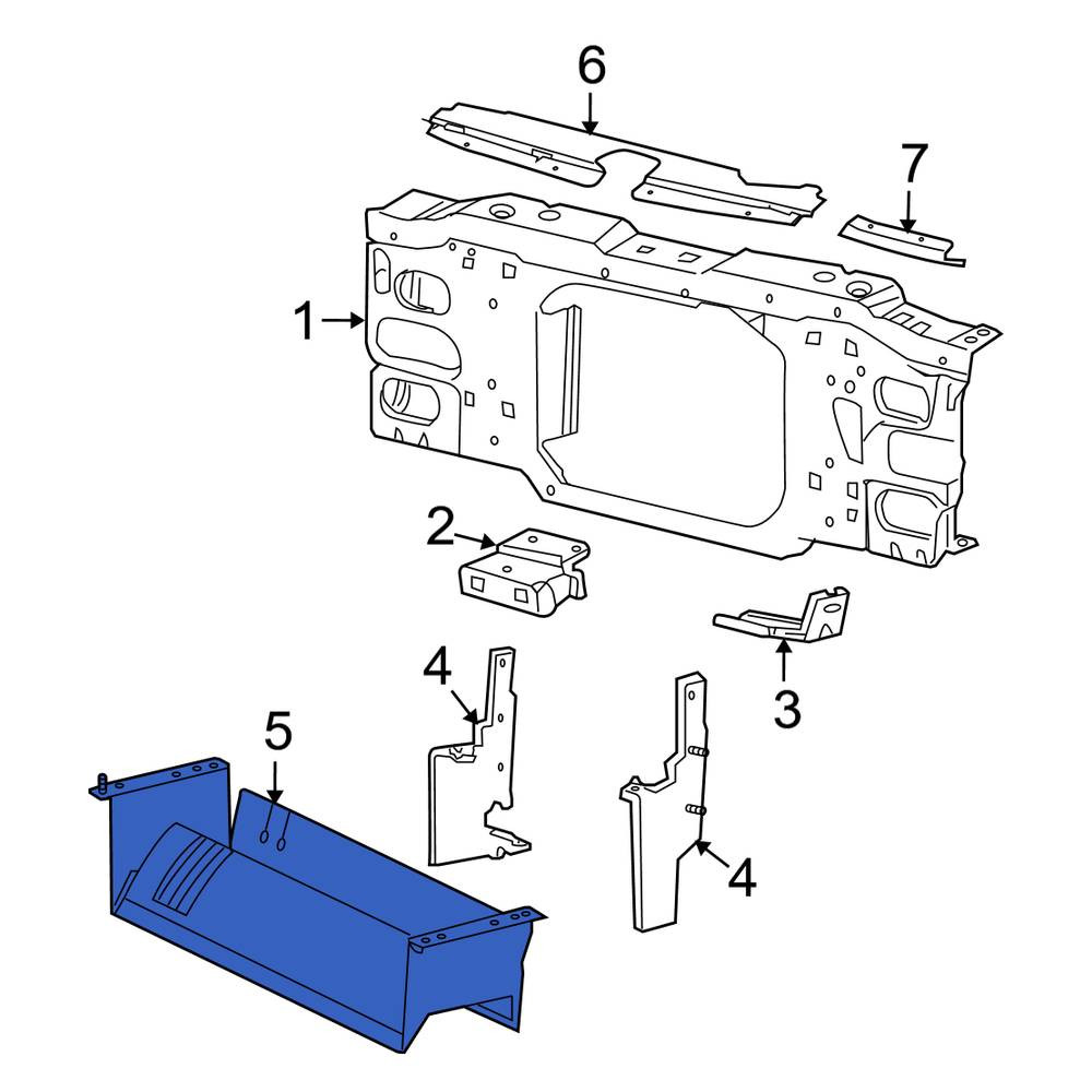 Ford OE XL2Z8310AA - Front Lower Radiator Support Air Deflector