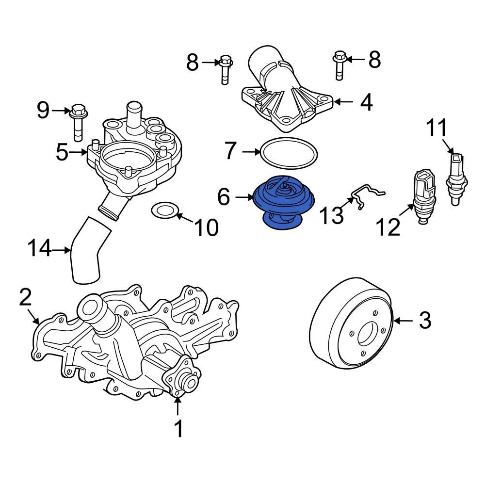 Ford OE 2L2Z8575AA - Engine Coolant Thermostat