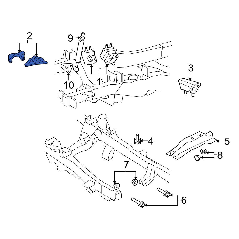 Ford OE 3L5Z6030JA - Right Engine Mount Bracket