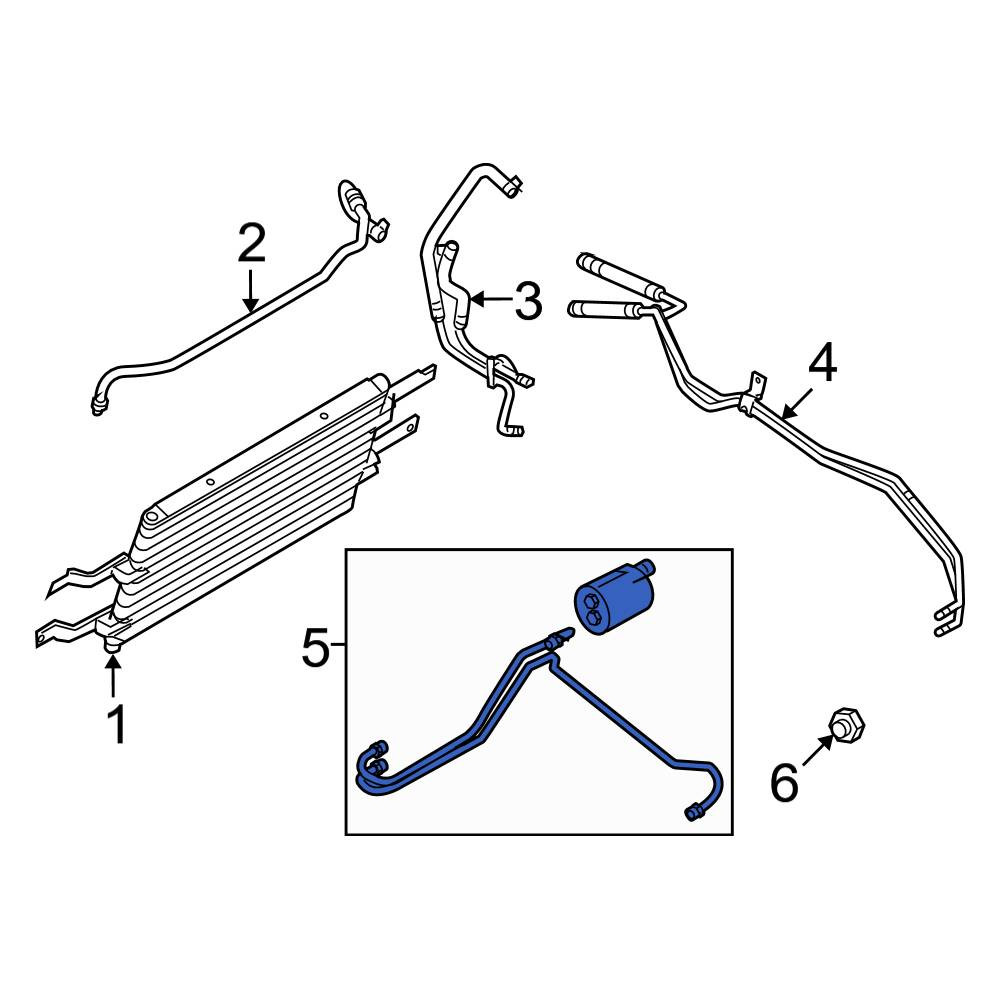 Ford OE 8C3Z7R081B - Rear Automatic Transmission Oil Cooler Tube
