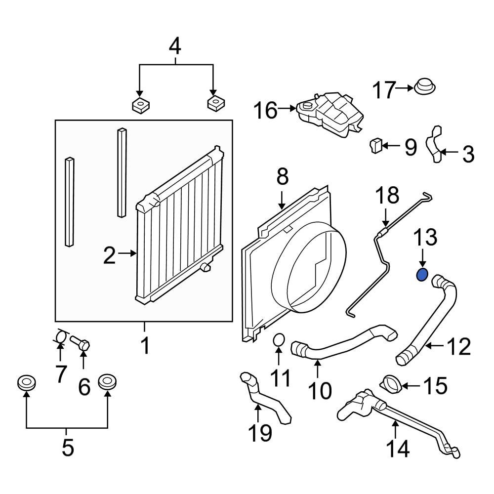 Ford OE BC3Z8590PA - Radiator Coolant Hose Seal
