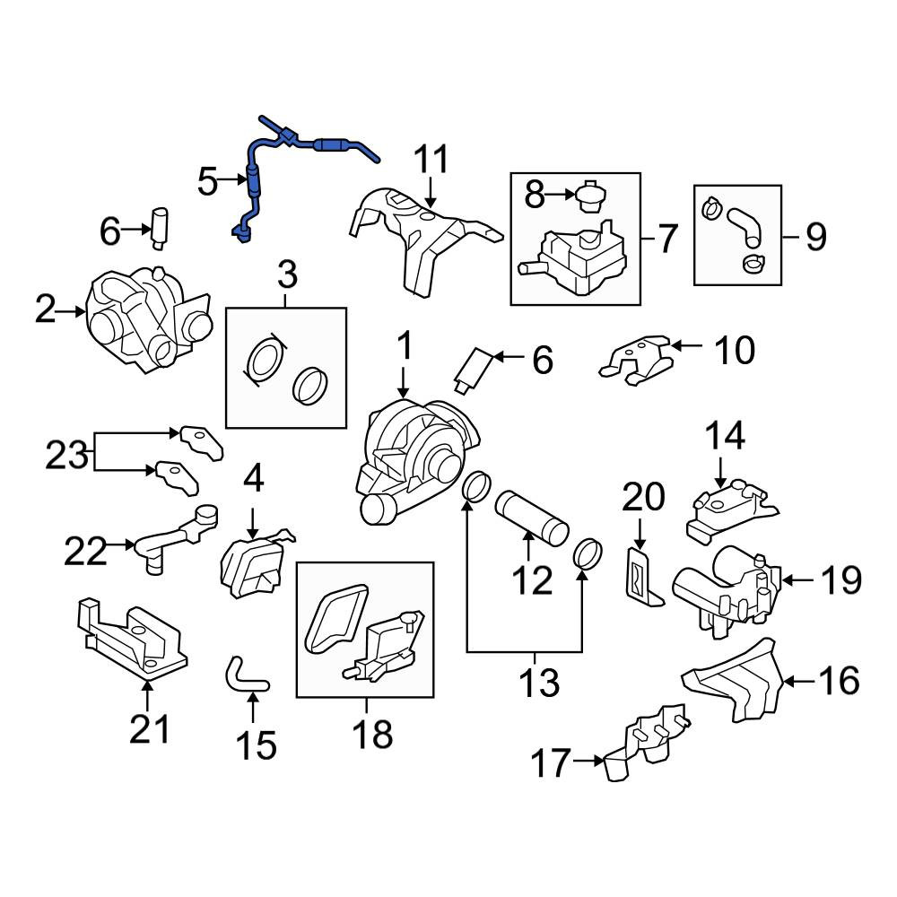 Ford OE 8C3Z9T516C - Turbocharger Coolant Line