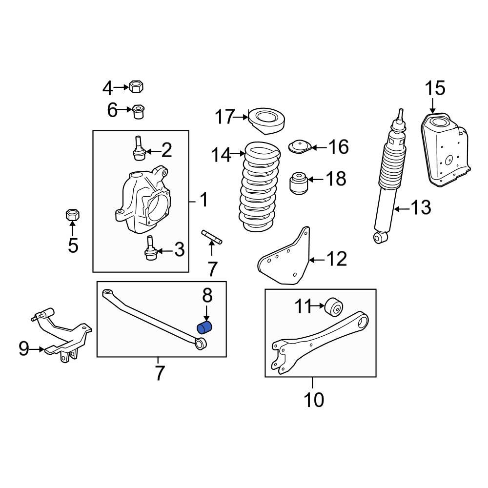 Ford OE AC3Z3A116A - Front Suspension Track Bar Bushing